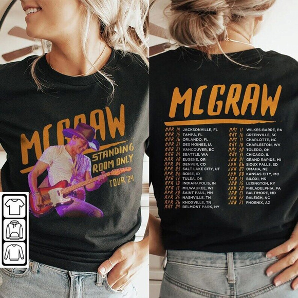 Gildan | Shirts | Tim Mcgraw Music Shirt 2 Sided Tim Mcgraw 224 Tour ...